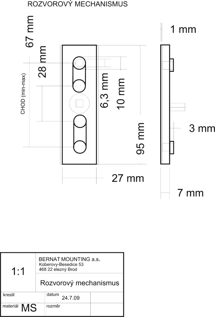Okenní kování | INDIVIDUAL rozvora | BERNAT MOUNTING a.s.